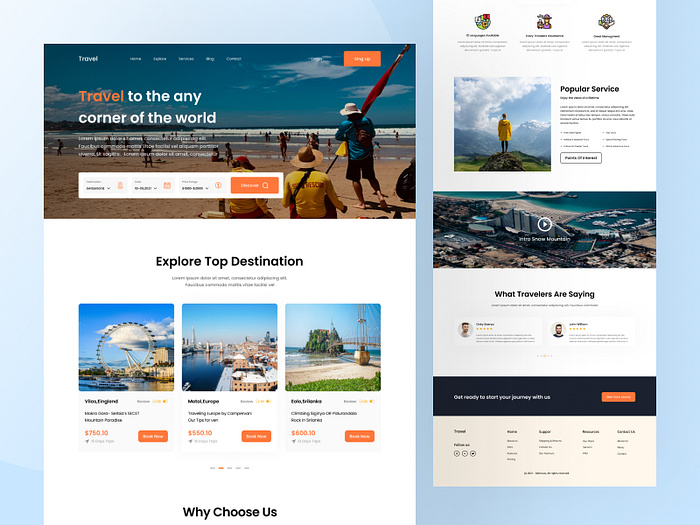Travel Agency Web Exploration . by Mahmudul Hasan on Dribbble