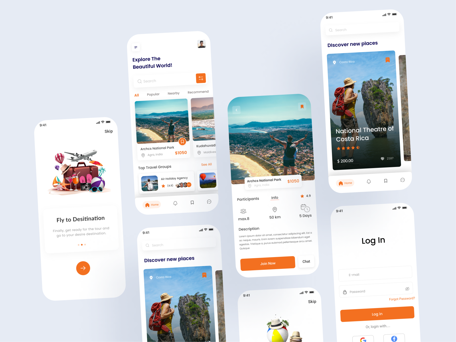Easy Travel App UI by Mahmudul Hasan on Dribbble