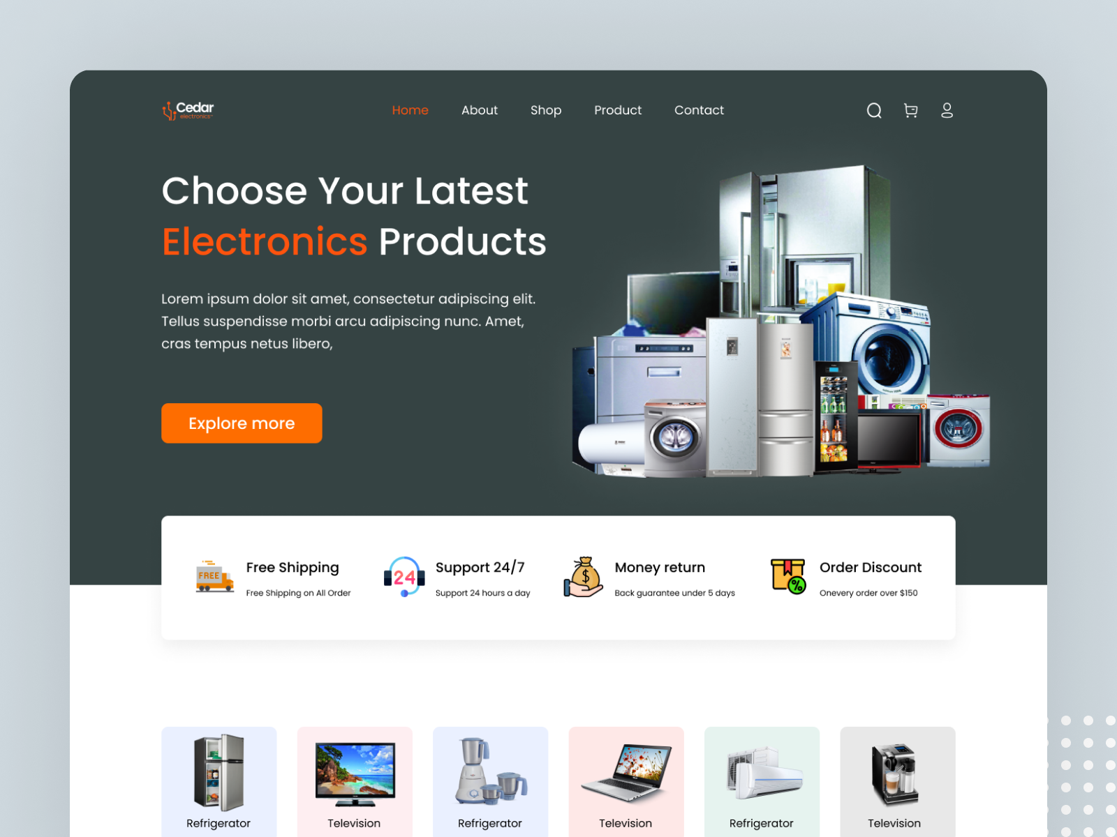 Electronics websites store