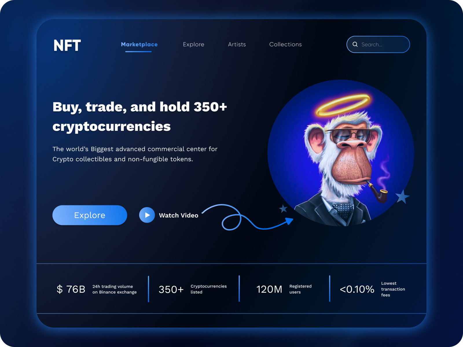 Nft Landing Page by Abhishek tyagi on Dribbble