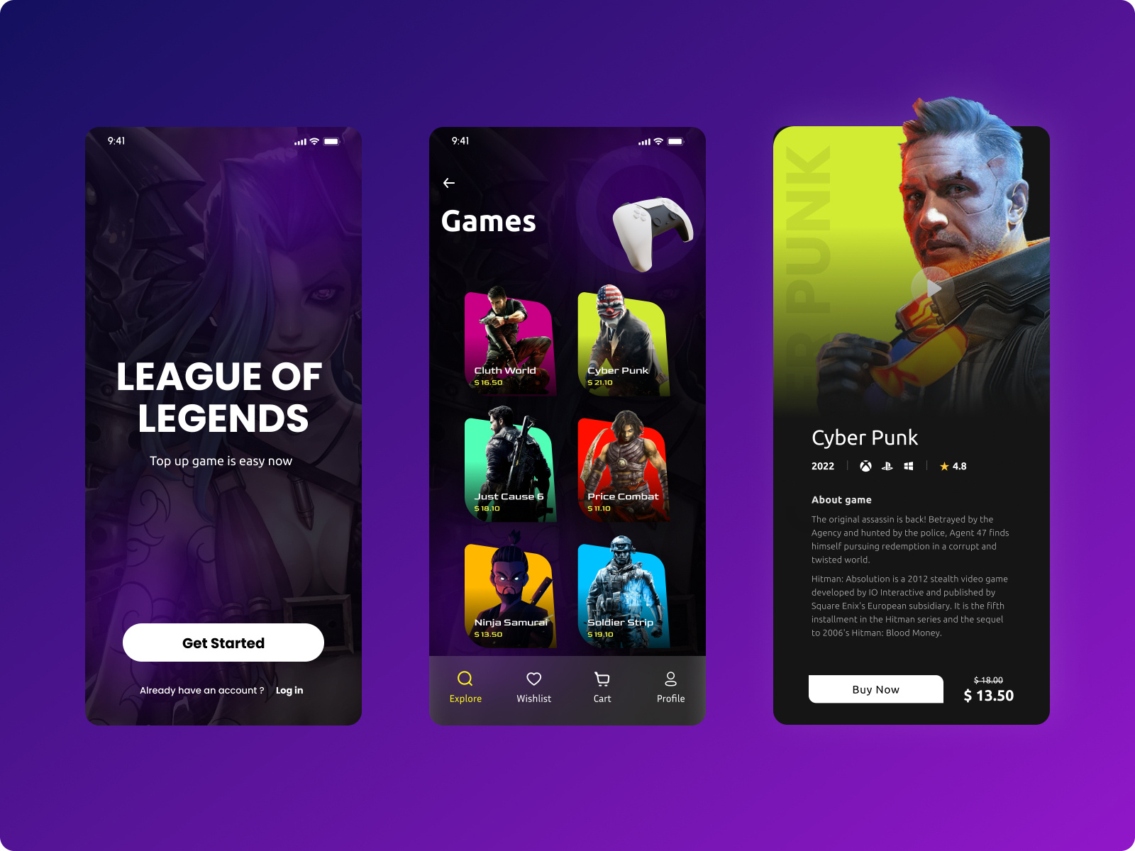 Gaming App Ui by Abhishek tyagi on Dribbble