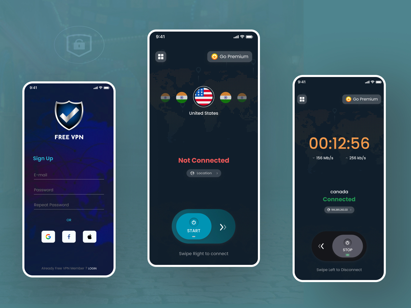VPN App UI Design by Prince Designer on Dribbble