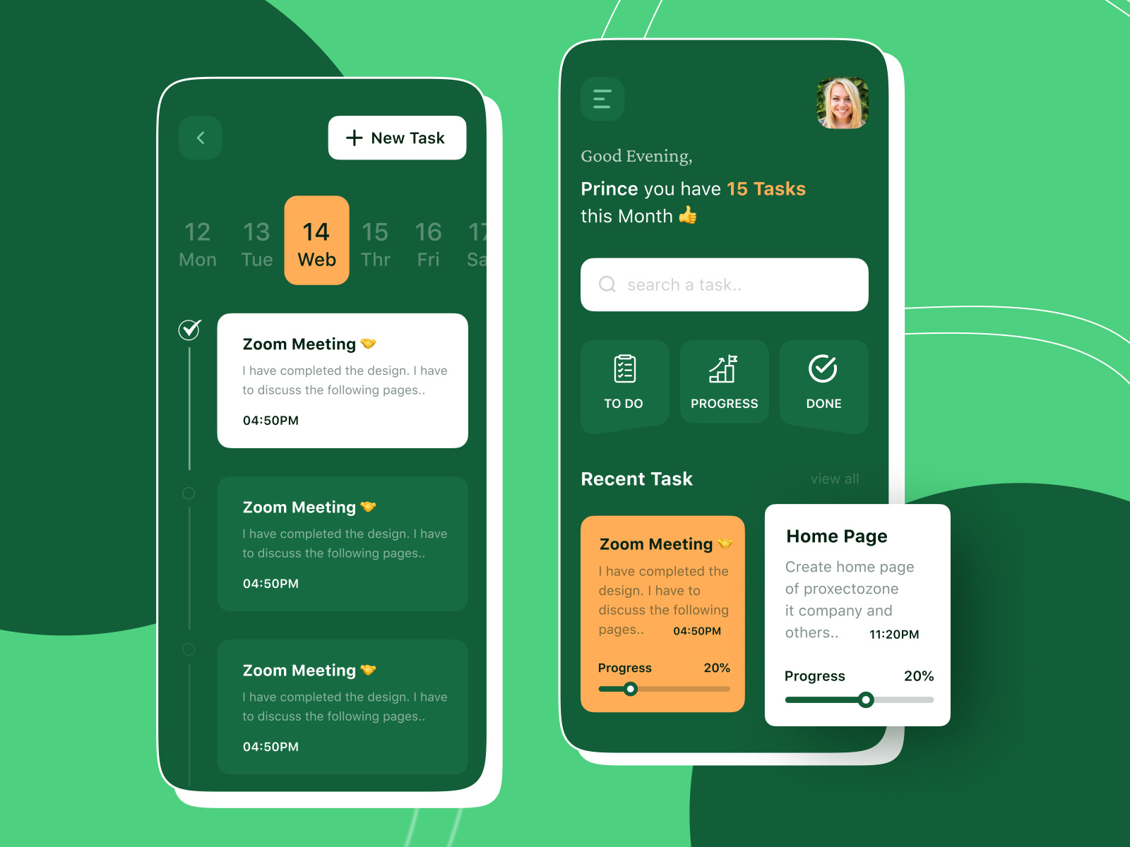 Task App UI Design by Prince Ramoliya on Dribbble