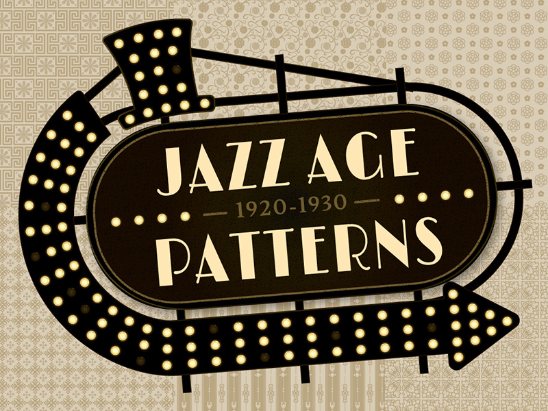 Jazz Age Seamless Patterns for Photoshop and Illustrator by Christopher ...