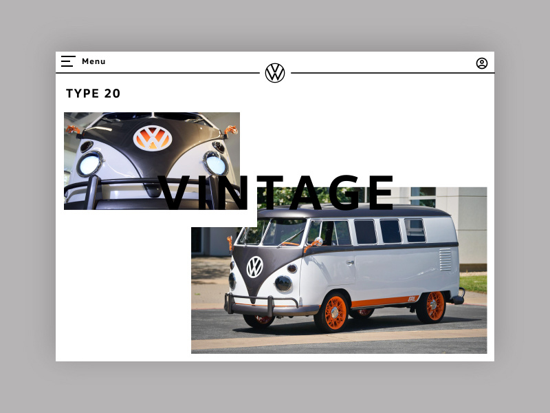 VW Type 20 Header Showcase Concept by Robin Mackay on Dribbble