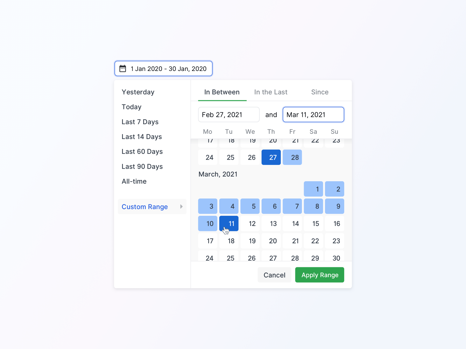 Date Picker New Countly UI By Antonin Kus On Dribbble