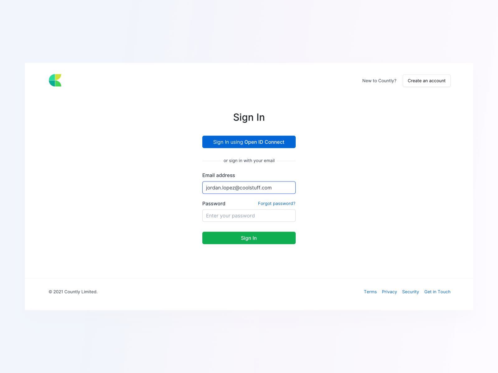 Sign In Form - New Countly UI by Antonin Kus on Dribbble