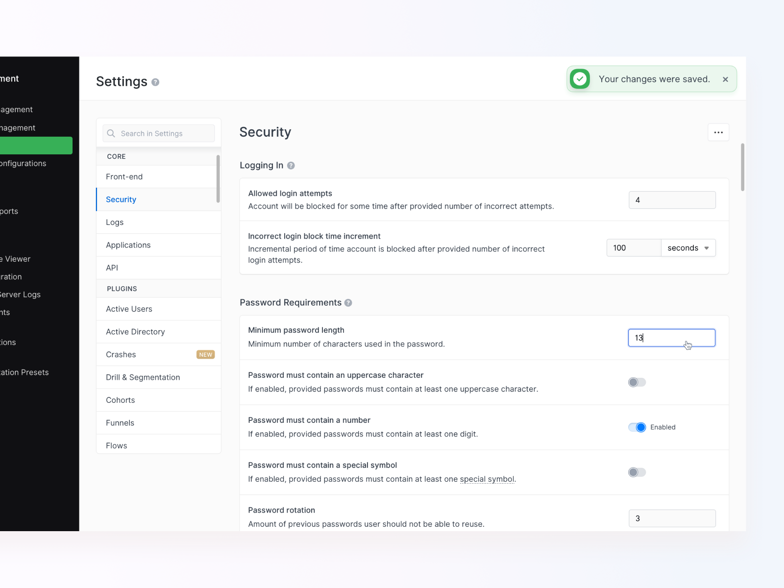 ⚙️ A Small part of Settings - New Countly UI by Antonin Kus on Dribbble