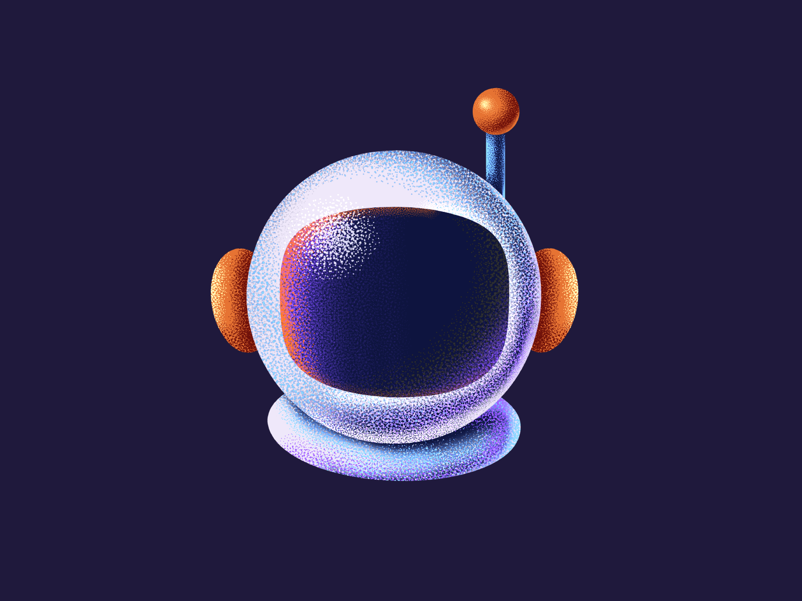 Space Mask Grainy Illustration by Graphicsfuel on Dribbble