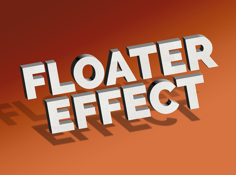 Floating Text Effect by Graphicsfuel on Dribbble
