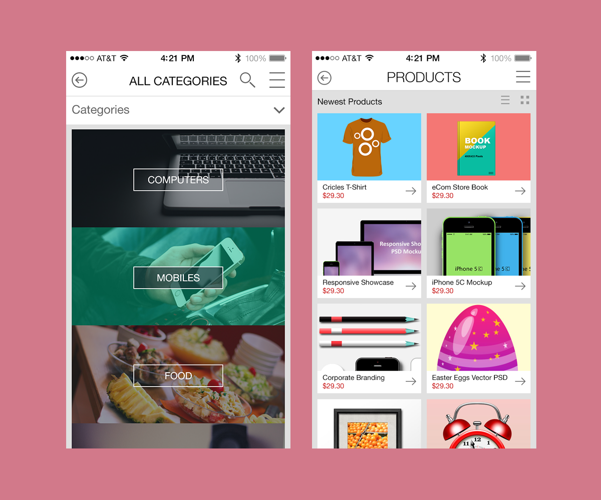 UI for a ecommerce app project by Graphicsfuel on Dribbble