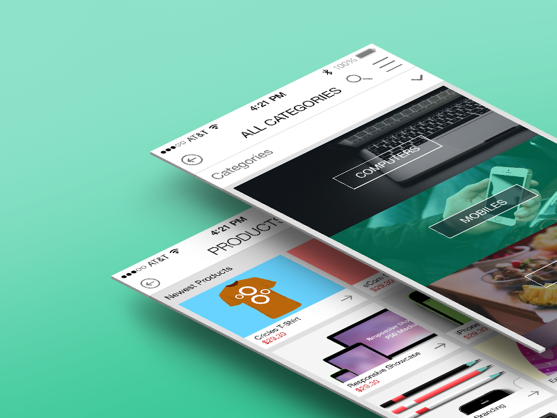 UI for a ecommerce app project by Graphicsfuel on Dribbble