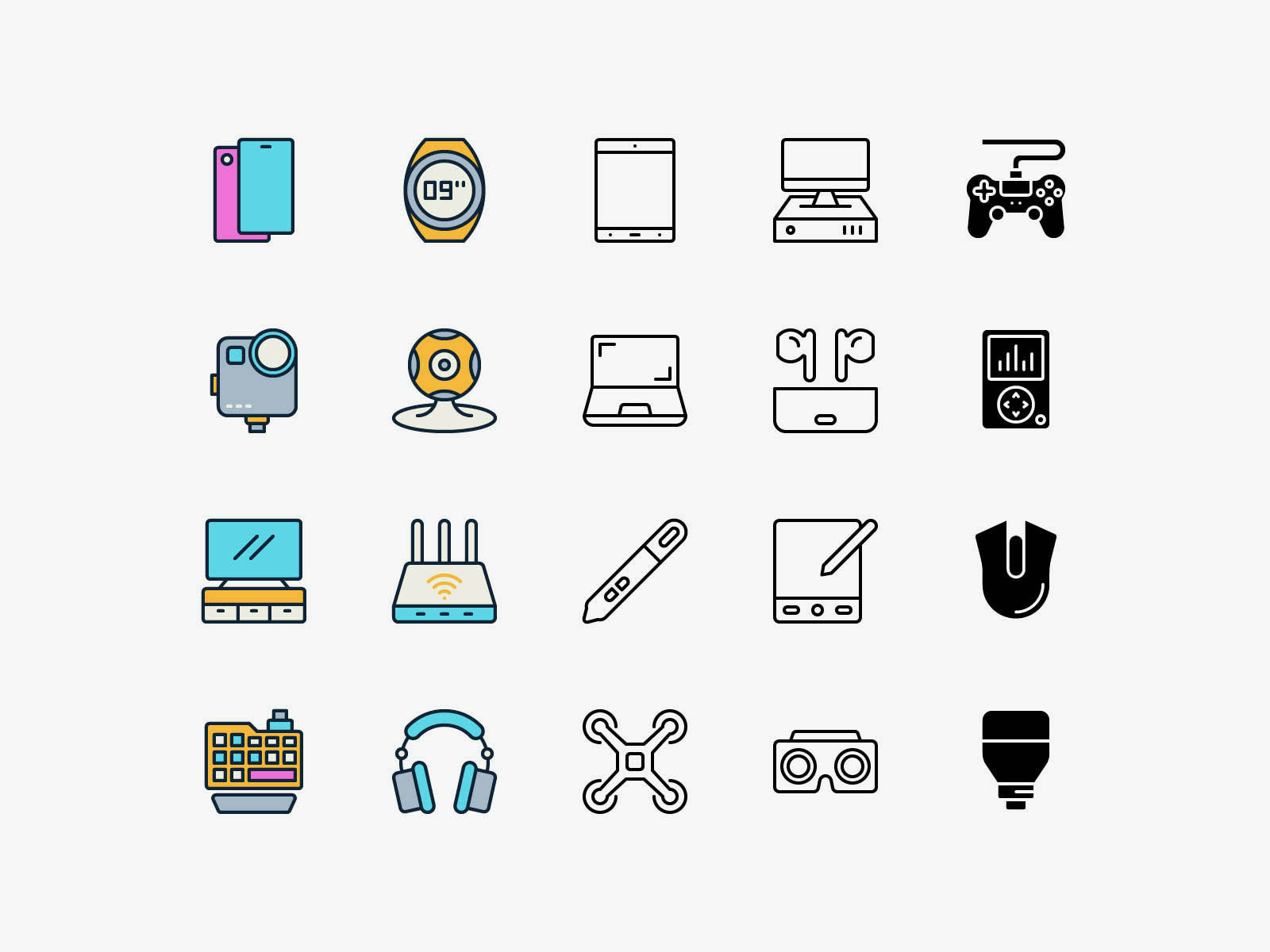 Gadget Icons Pack by Graphicsfuel on Dribbble