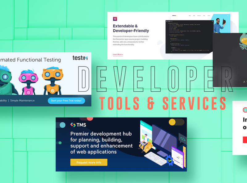 Developer Tools & Services by Graphicsfuel on Dribbble
