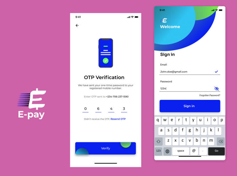 E-Pay by Meshach on Dribbble