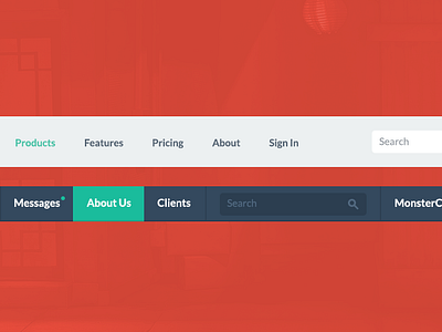 Flat UI Menu by Designmodo on Dribbble