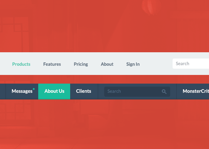 Flat UI Menu by Designmodo on Dribbble
