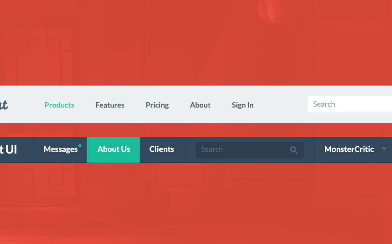 Flat UI Menu by Designmodo on Dribbble