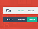 Flat UI Menu by Designmodo on Dribbble