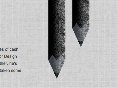 Snippet from my new portfolio site by Steve Bargas on Dribbble