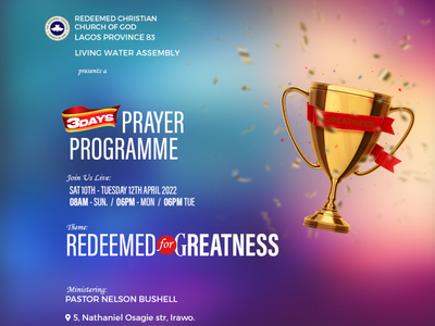 RCCG 3 DAYS PRAYER by Joseph Dairo on Dribbble