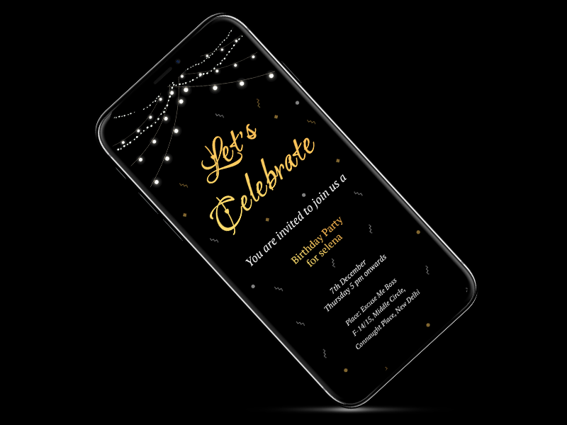 Birthday invitation ecard by Dharmesh Vaja on Dribbble