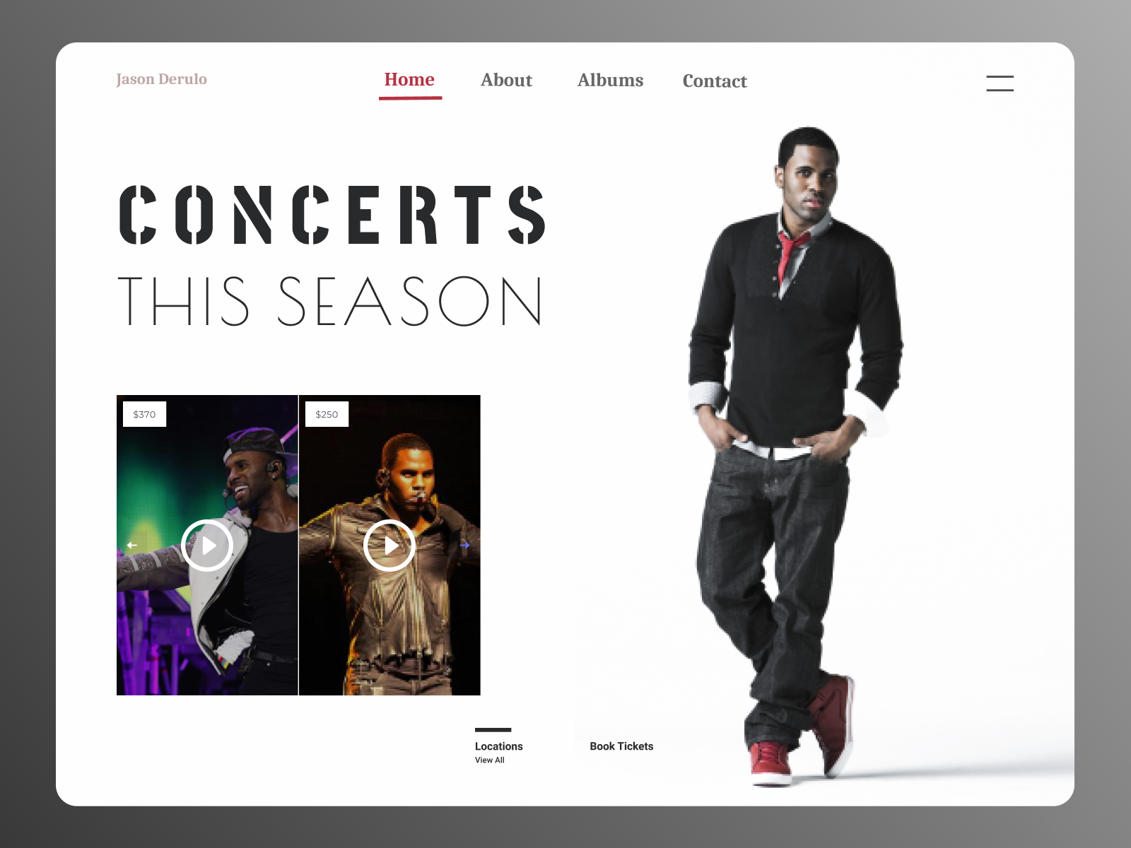 Concerts Web by Staceycjones on Dribbble