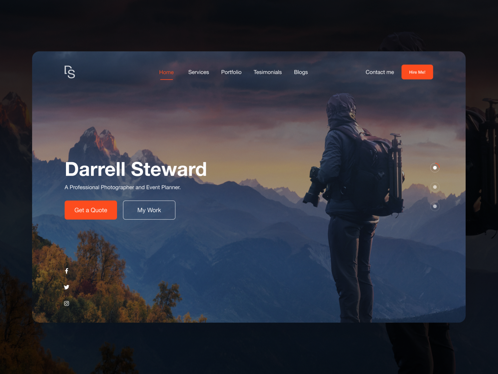Portfolio Website(Intro-section) by Mahrukh Parvez on Dribbble