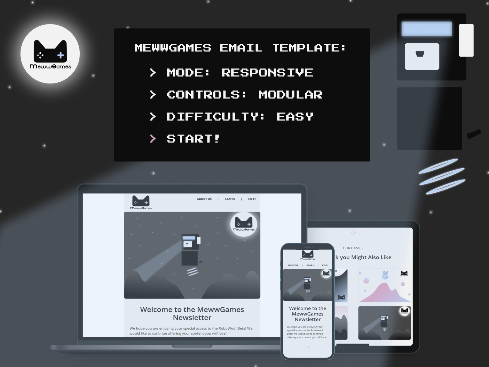 MEWWGAMES | EMAIL TEMPLATE by Ana Luisa Sampaio on Dribbble
