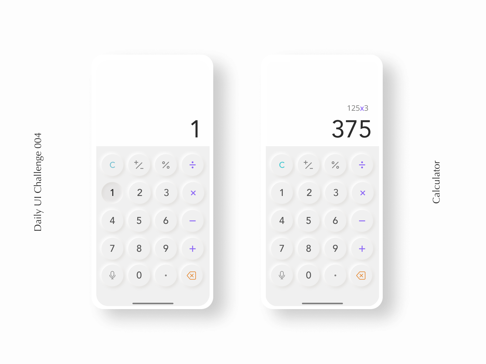 Daily UI 004 | Calculator by Laís Oliveira on Dribbble