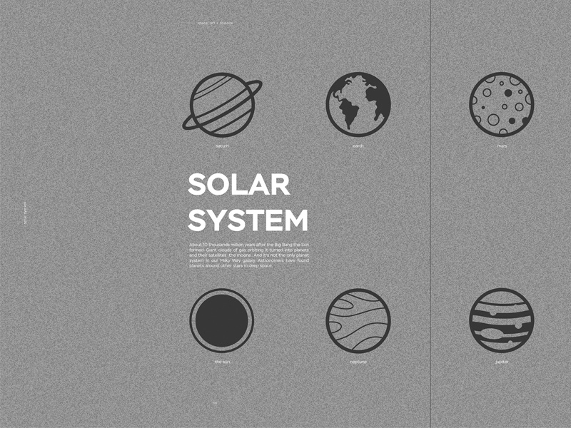 Solar System Text Graphics