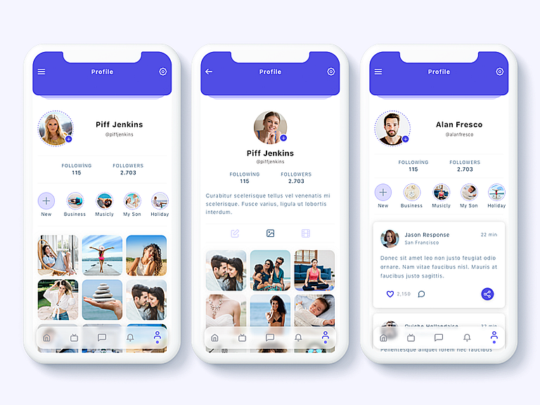 Susen - Social Network App UI Kit by tempload on Dribbble