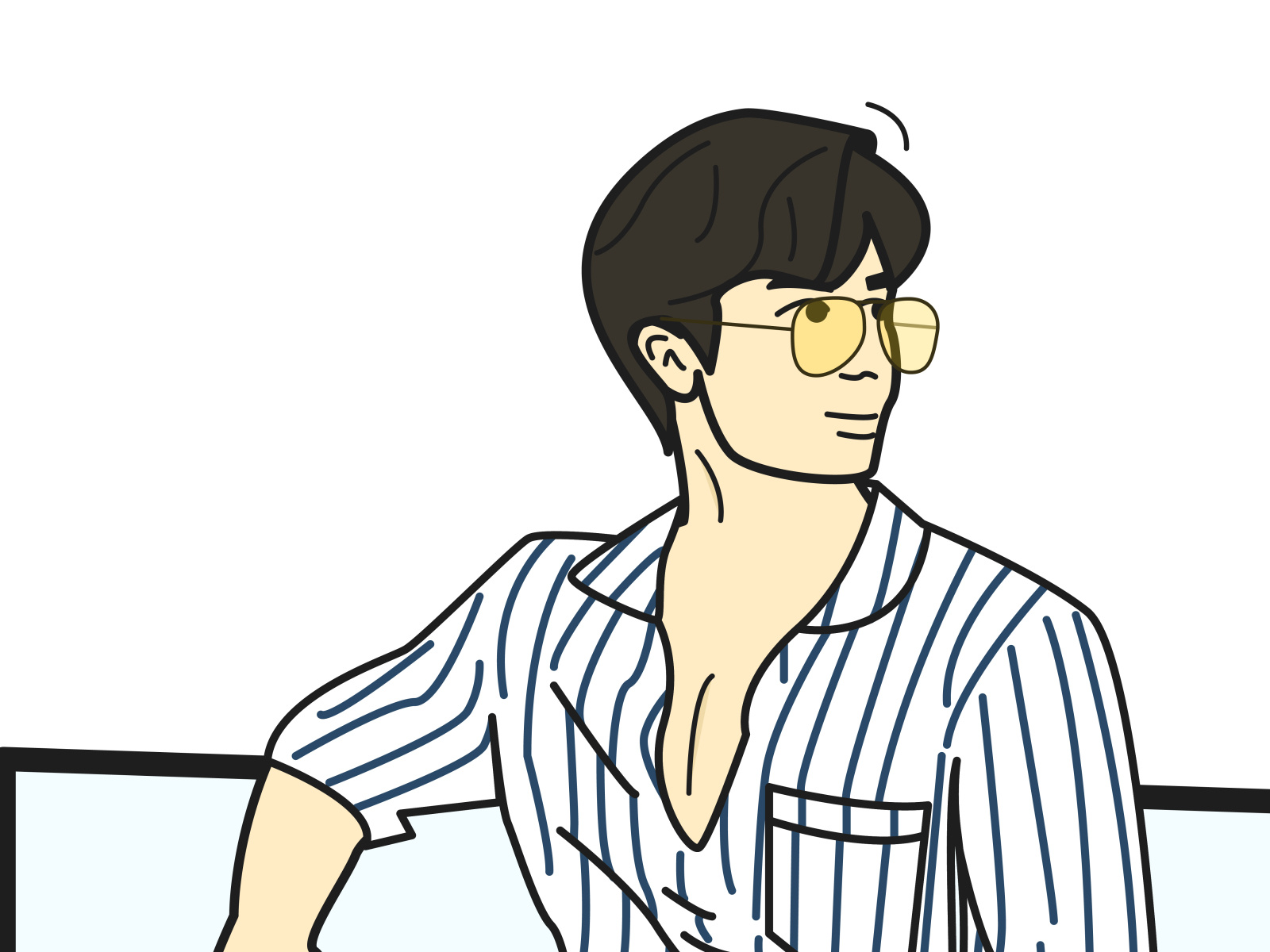 Tawan_V simple avatar illustration by Twenty Eight's Archive on Dribbble