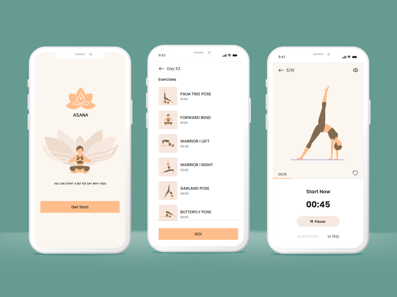 yoga UI design by Ali Delavari on Dribbble