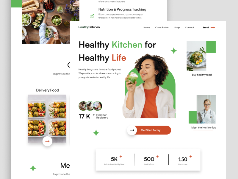 Healthy Kitchen - Healthy Food Service by Adhikna Enggar on Dribbble