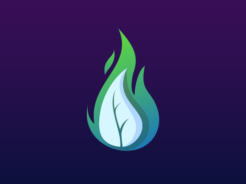 leaf fire Logo by OriuDesign on Dribbble