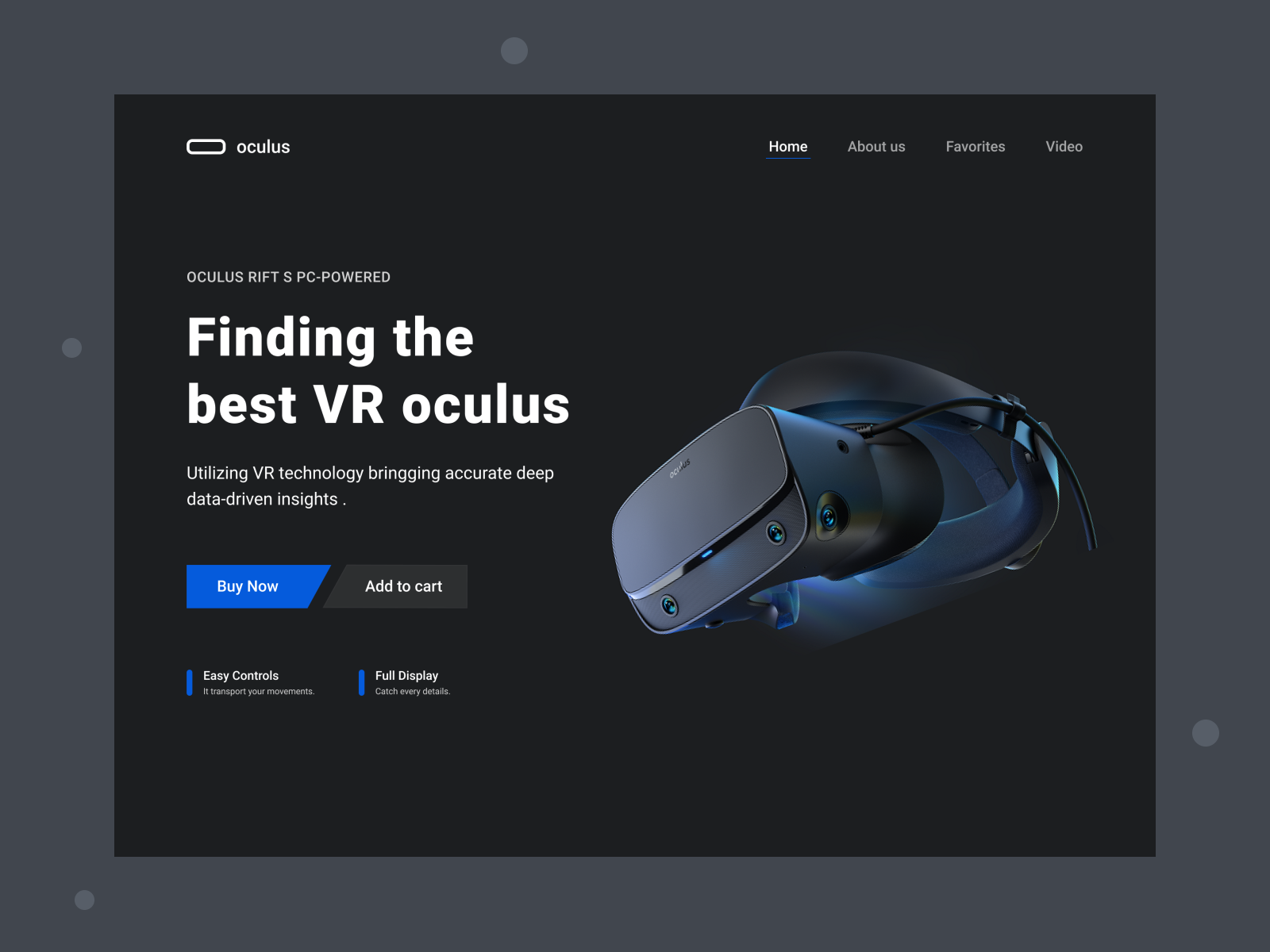 Oculus:VR Landing Page by Abir Shakhawat🔥 on Dribbble