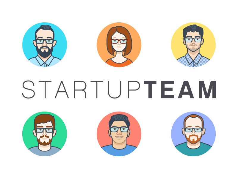 Startup Team Avatars by Andrés Mesías Granja on Dribbble