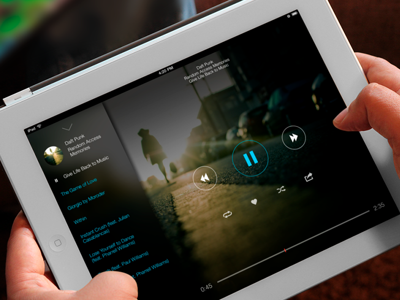 Music Player iOS 7 by Yuriy Kondratkov on Dribbble