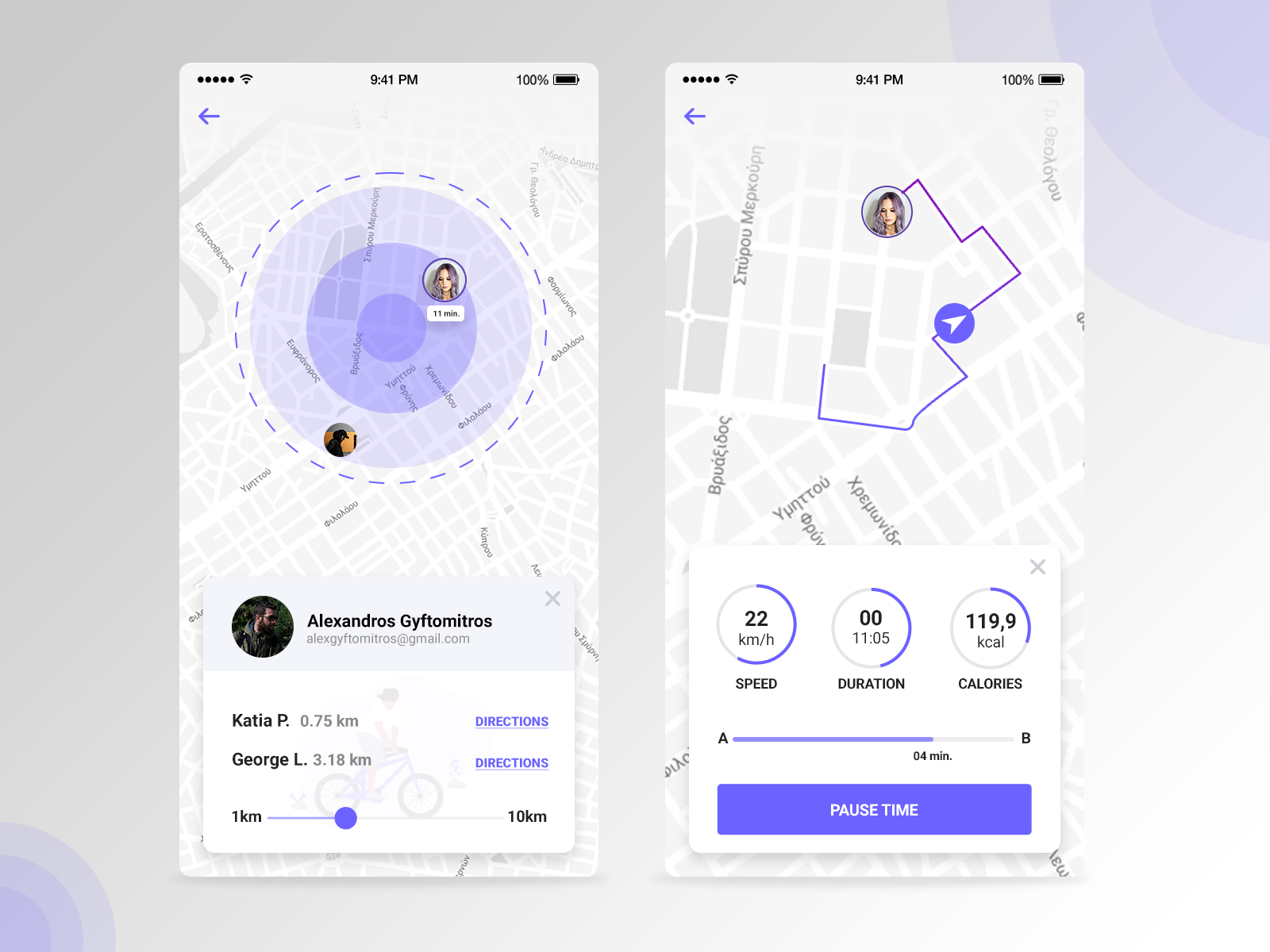 Daily UI #020 - Location Tracker by Alex Gyftomitros on Dribbble