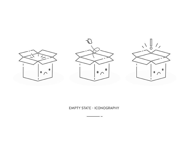 Empty State - Iconography - Illustration by Rageshrajan on Dribbble