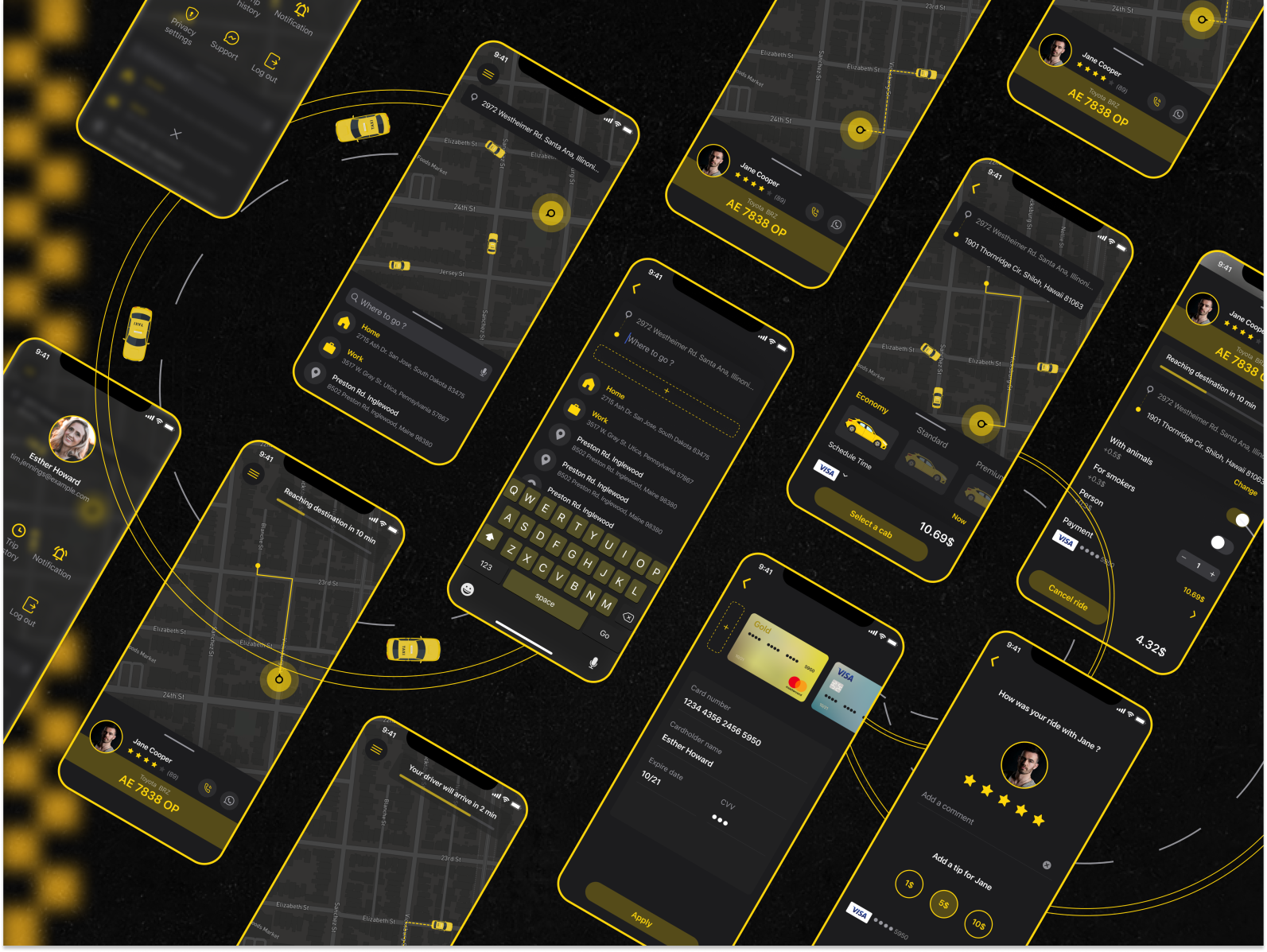 Taxi App - UI/UX design by Tania Nest on Dribbble