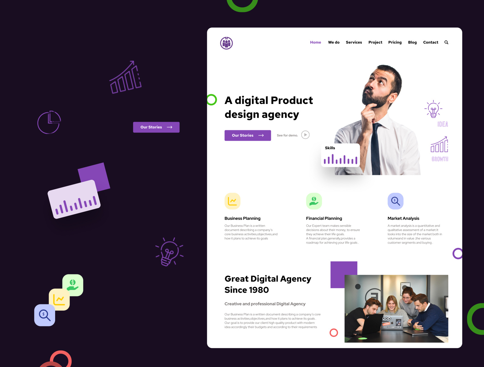 Product Agency Landing page Design by Sawaiz Fatima on Dribbble