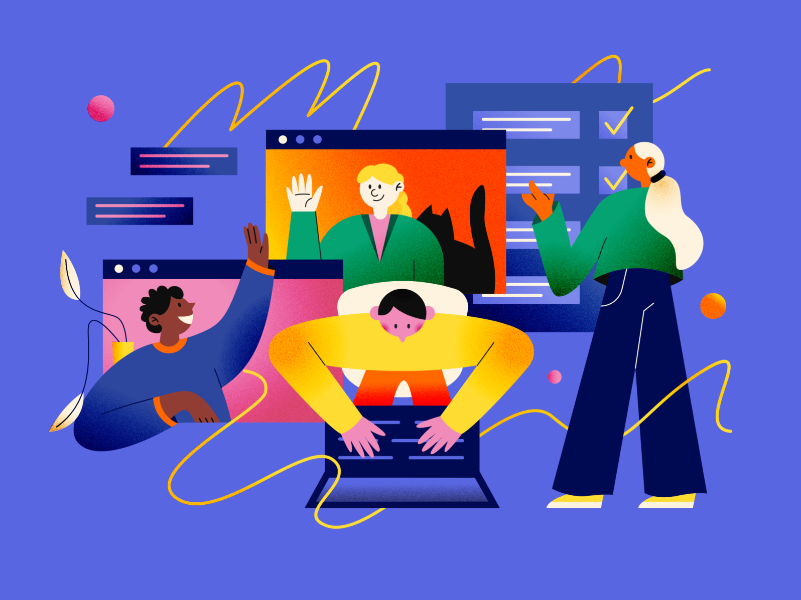 Teamwork by Kate Tolkacheva on Dribbble