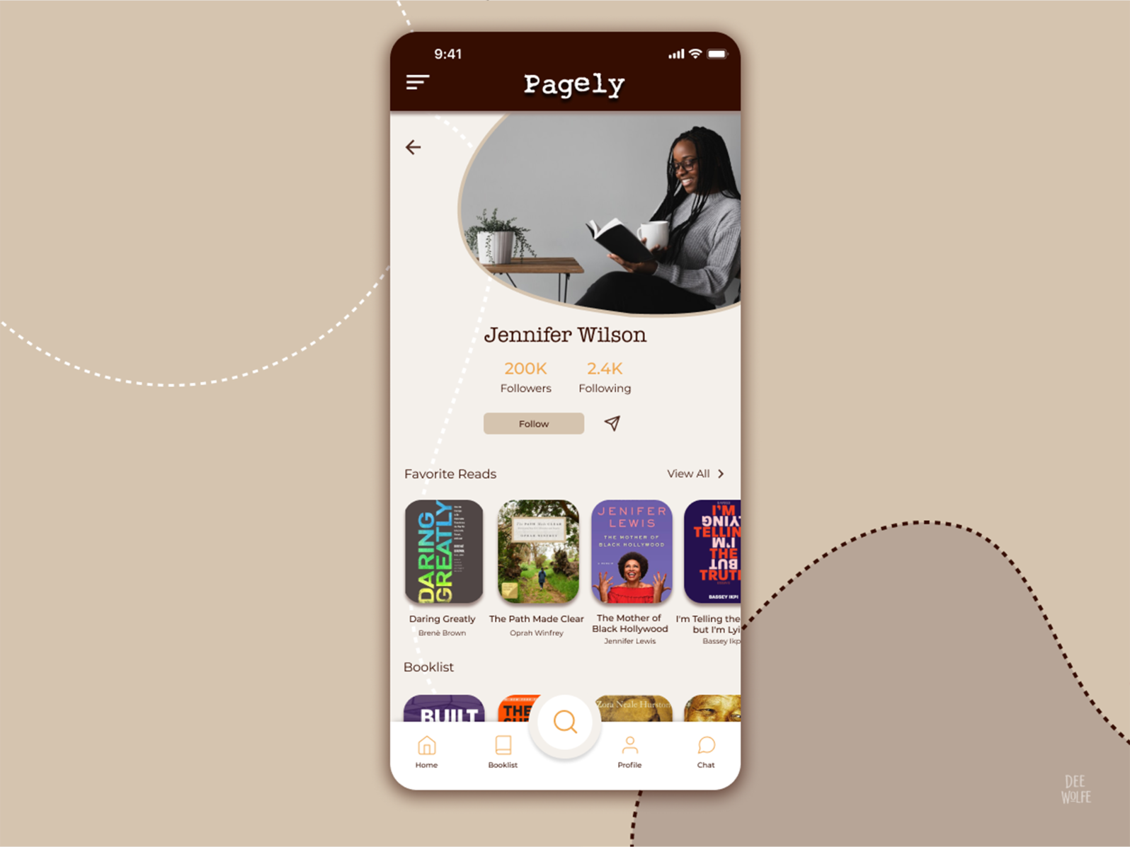 Daily UI 006 : User profile by Dee Wolfe on Dribbble