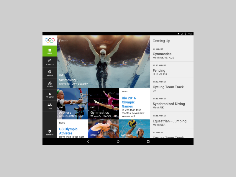 Daily UI 025 :: TV App :: Olympics App Concept by Jessica Meurer on ...