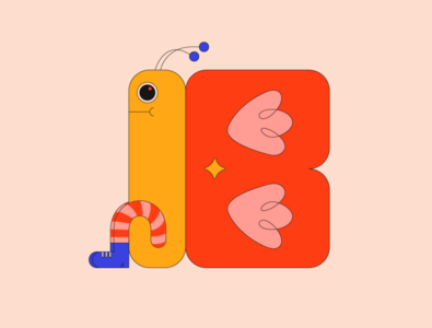 36 days of type - B by Carol D'avila on Dribbble