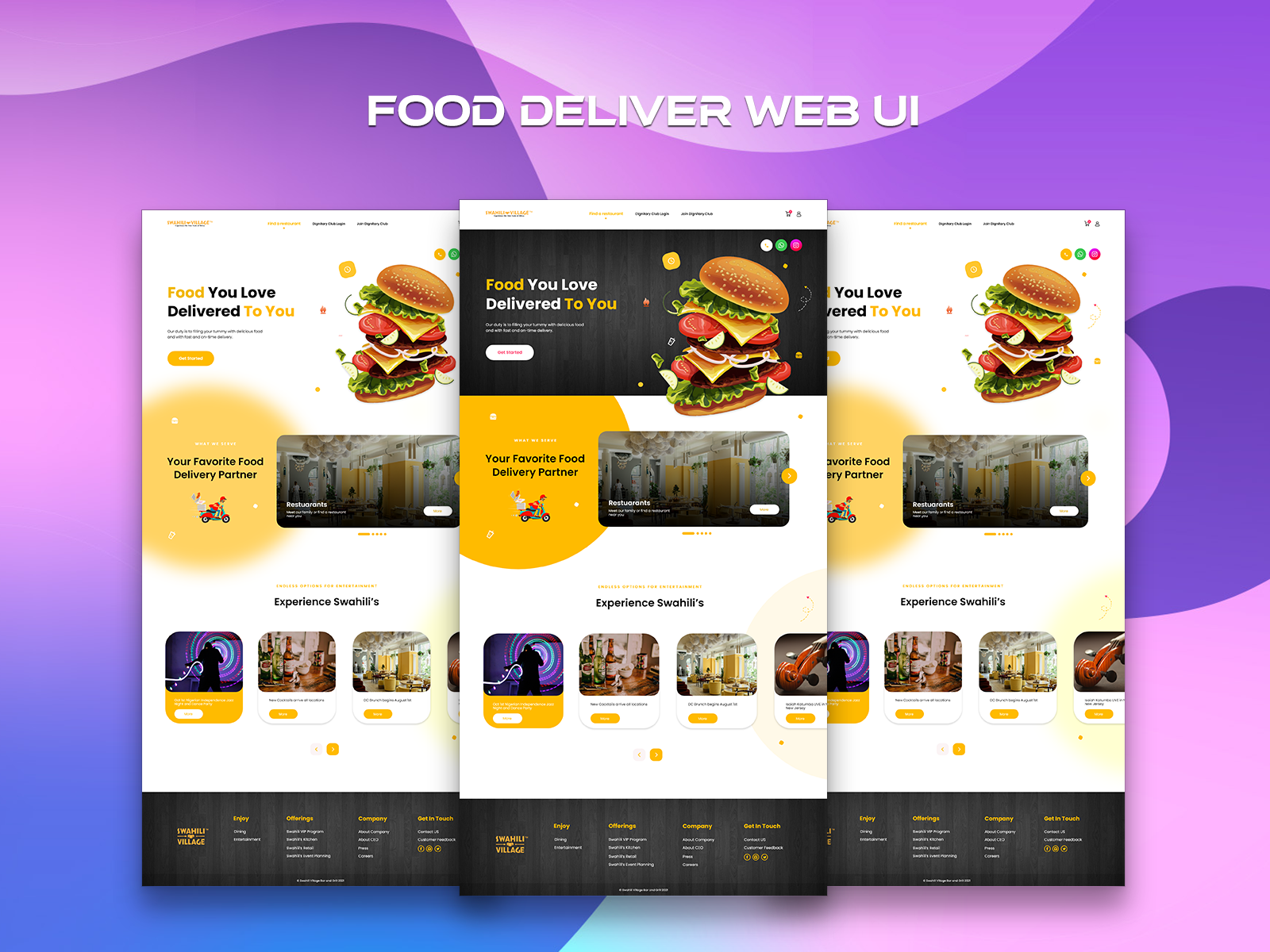 Food Deliver Web UI/UX by DPI_MEDIA on Dribbble