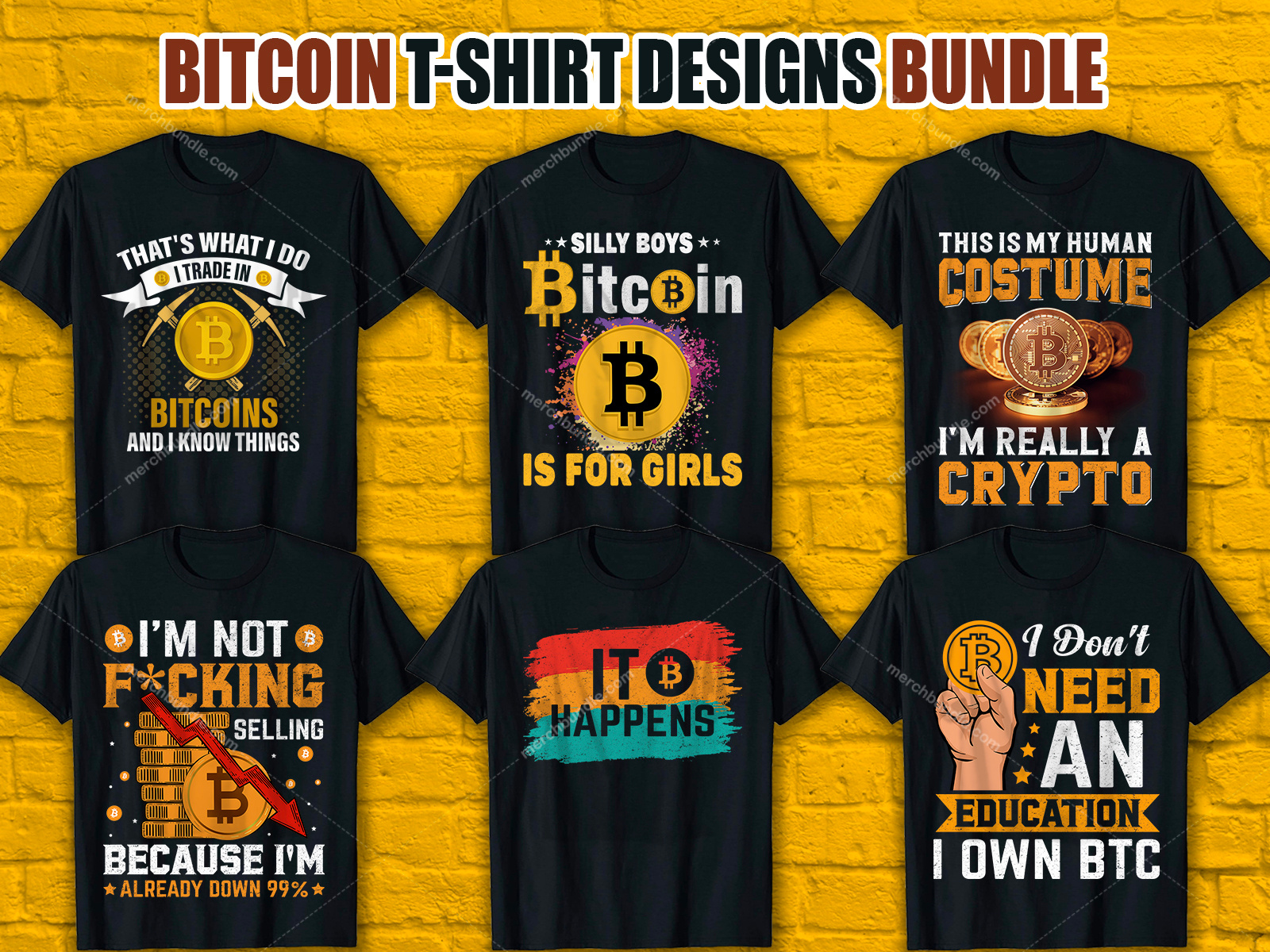 Bitcoin T Shirt Designs Bundle by Asha on Dribbble