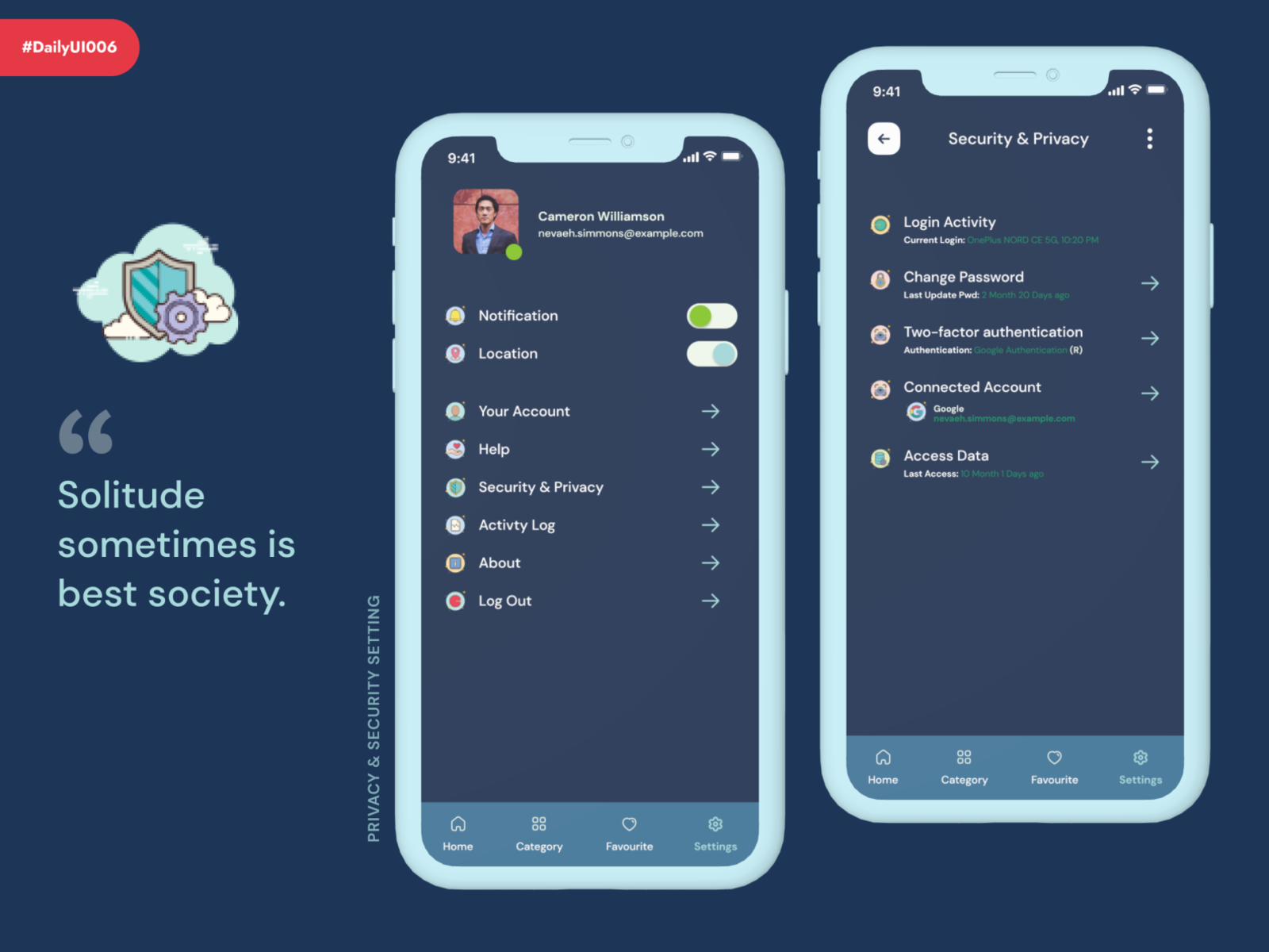 Privacy & Setting UI Screen by Aakash Prajapati on Dribbble
